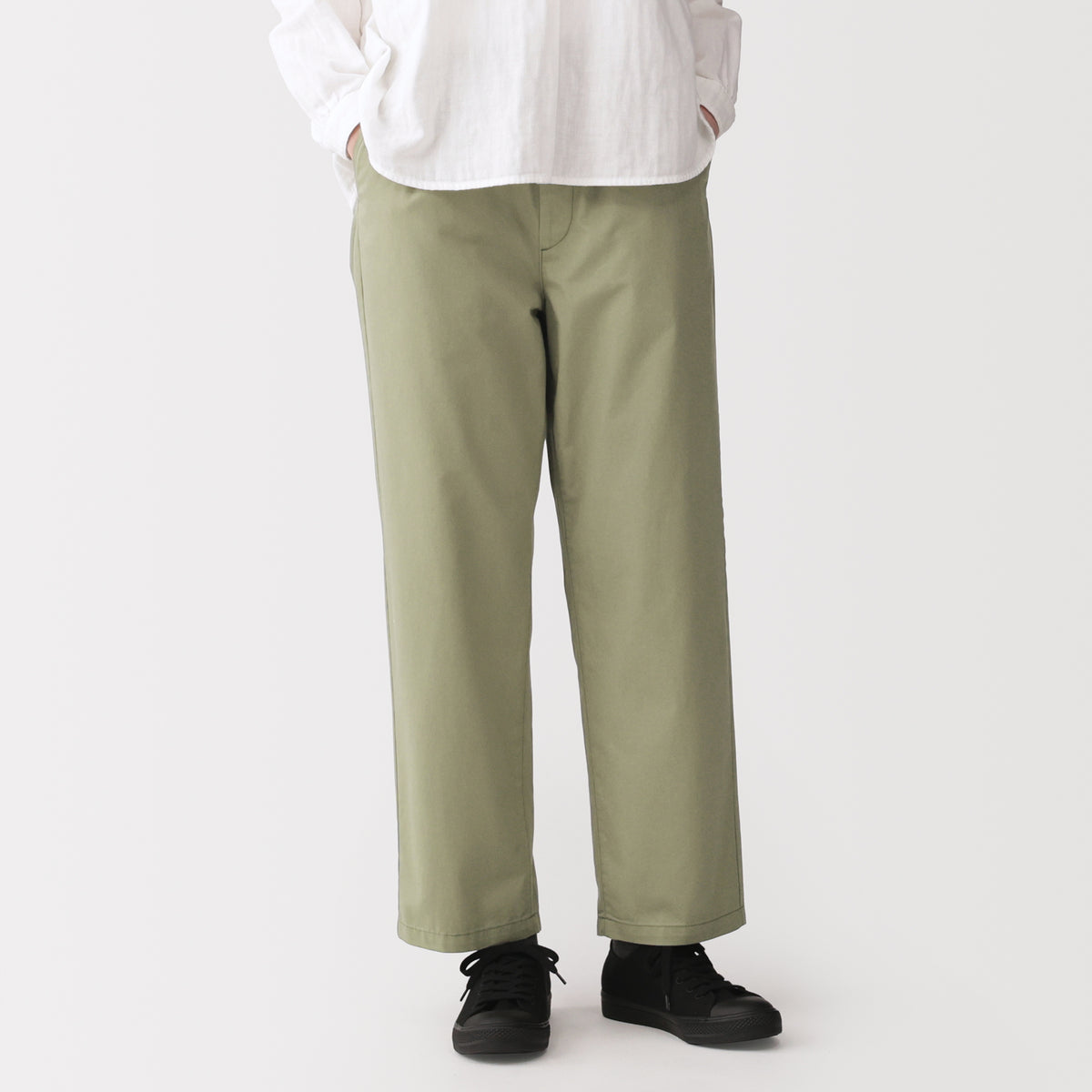 Washed Cotton Easy Pants | Women's Fashion | MUJI Canada