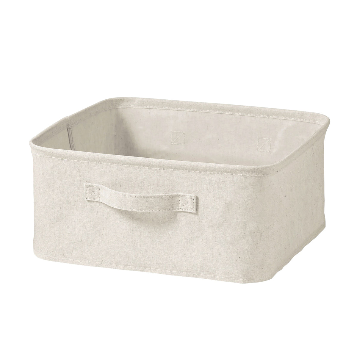 Polyester Linen Soft Box Square Small | Fabric Storage Boxes | MUJI Canada