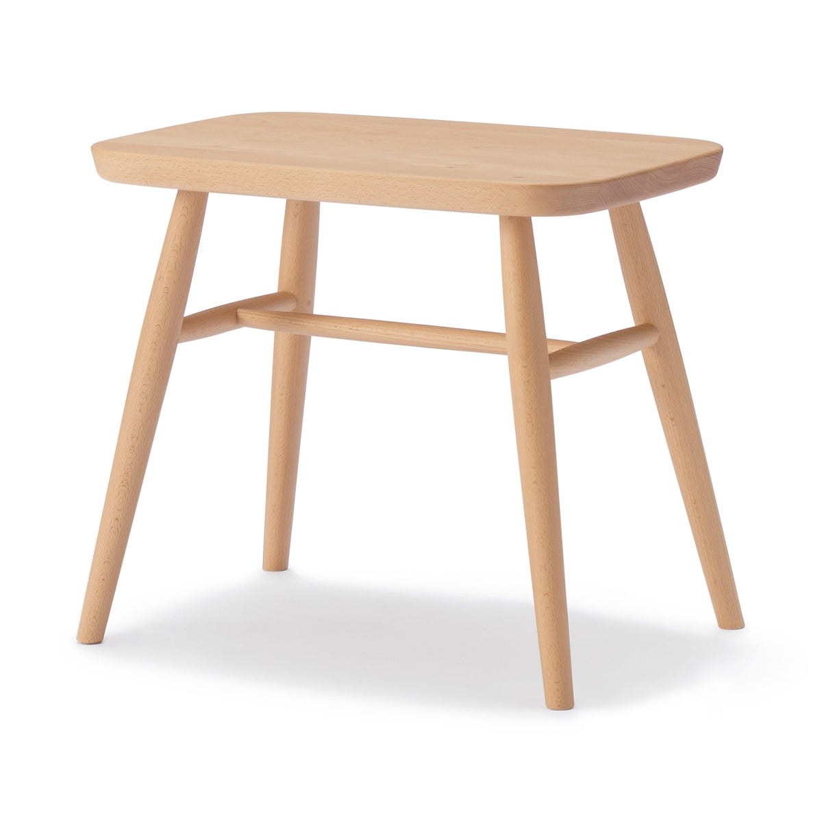 Beech Wood Stool with Round Legs | Japanese Wood Furniture | MUJI Canada