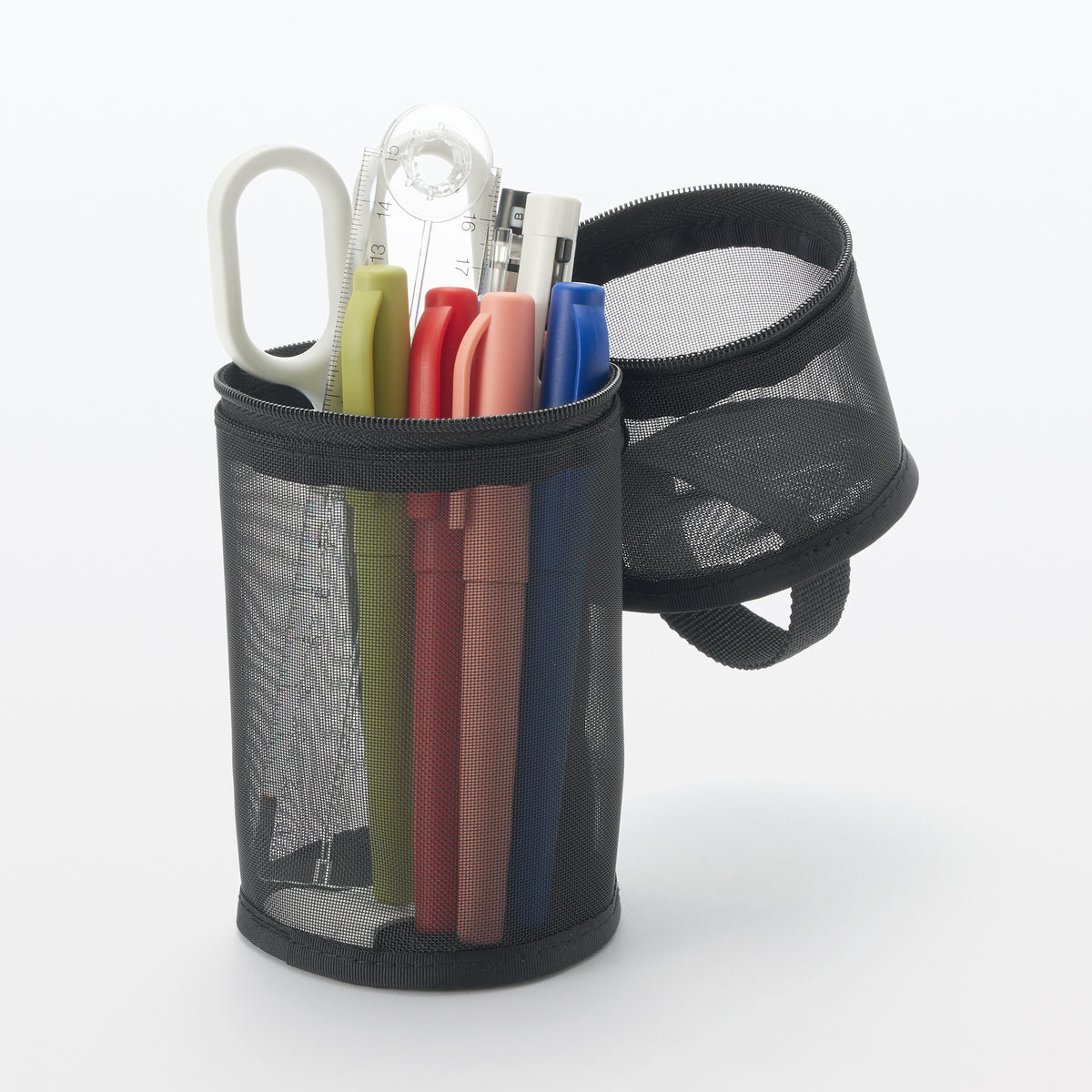 Nylon Mesh Vertical Pen Case Wide | School Pouches | MUJI Canada