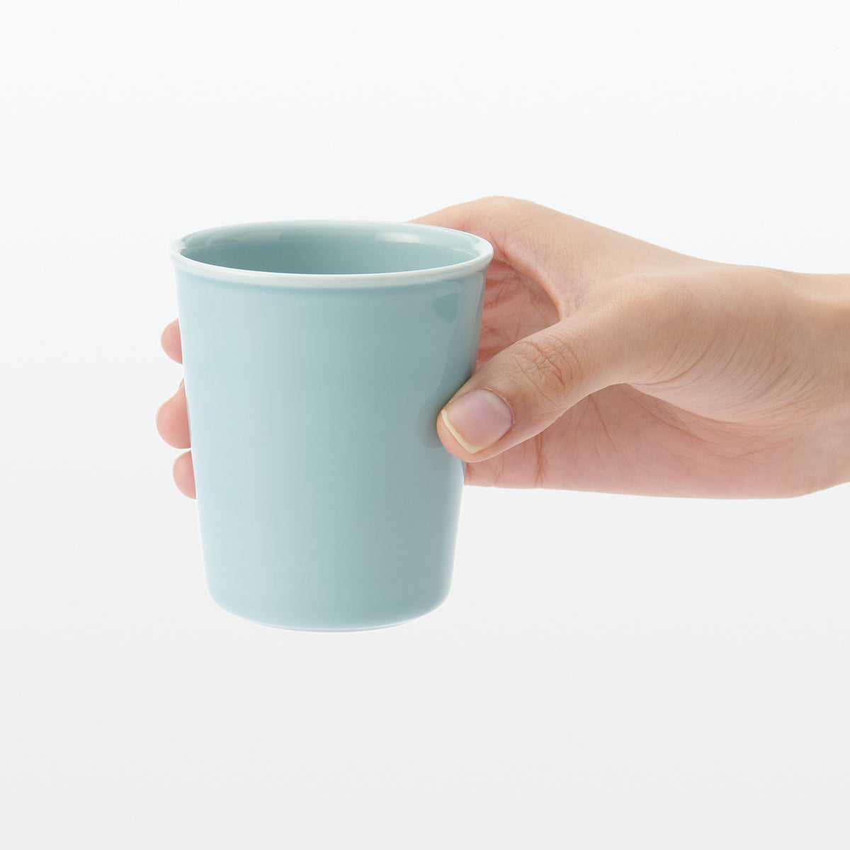 Porcelain Gargle Cup - Blue | Bathroom Accessories | MUJI Canada