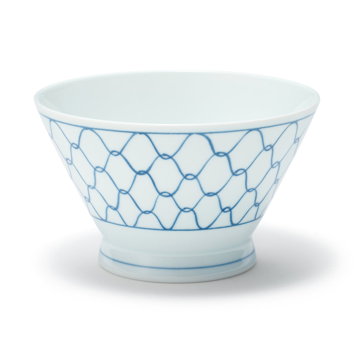 Hasami Ware Rice Bowl - Mesh Pattern - Large | Japanese Tableware ...