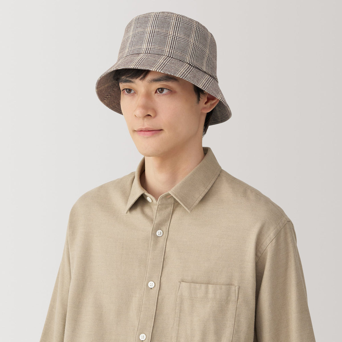 Flannel Bucket Hat | Fall Accessories | MUJI Canada