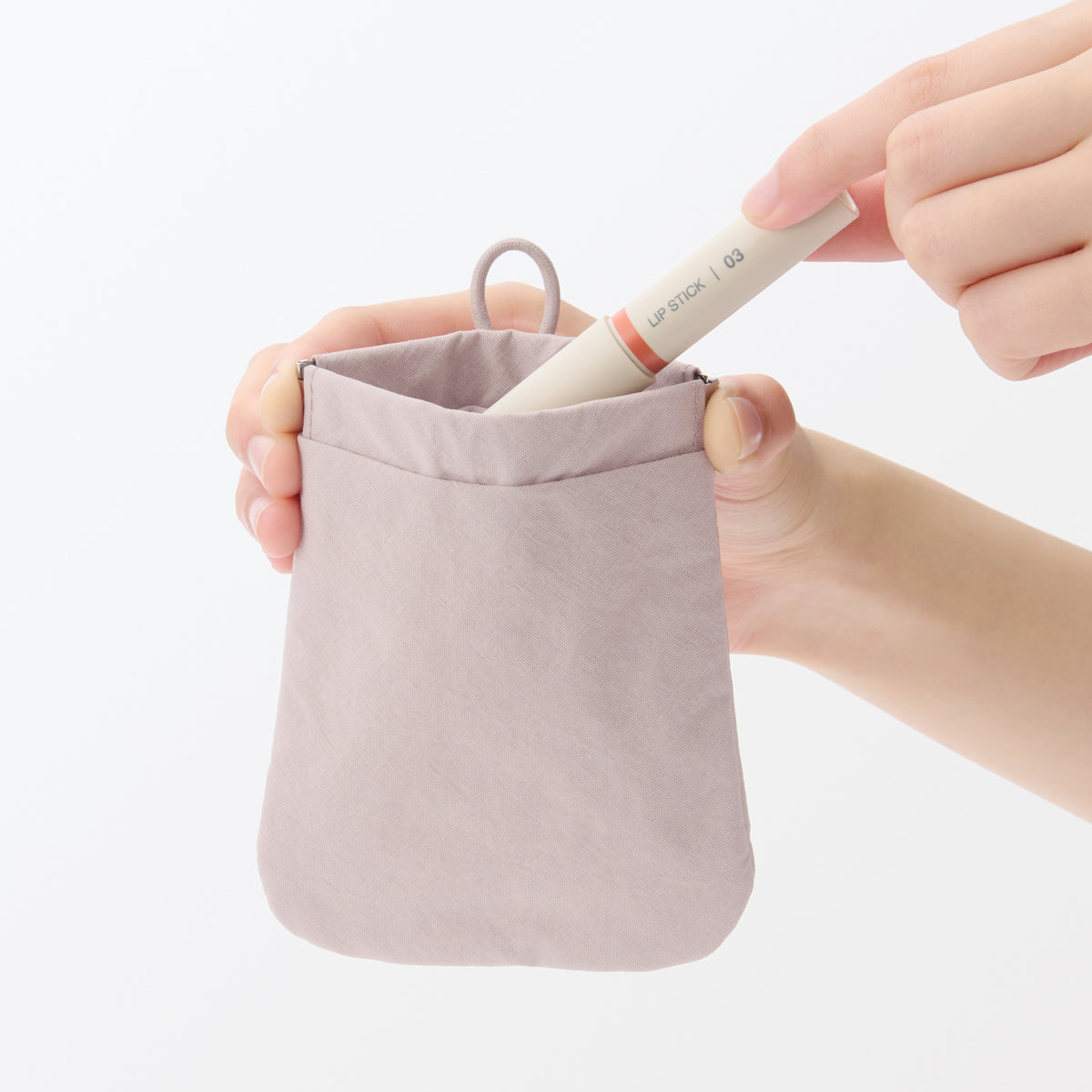 Wrinkled Nylon Self-Closing Flat Pouch - Small | Travel | MUJI Canada