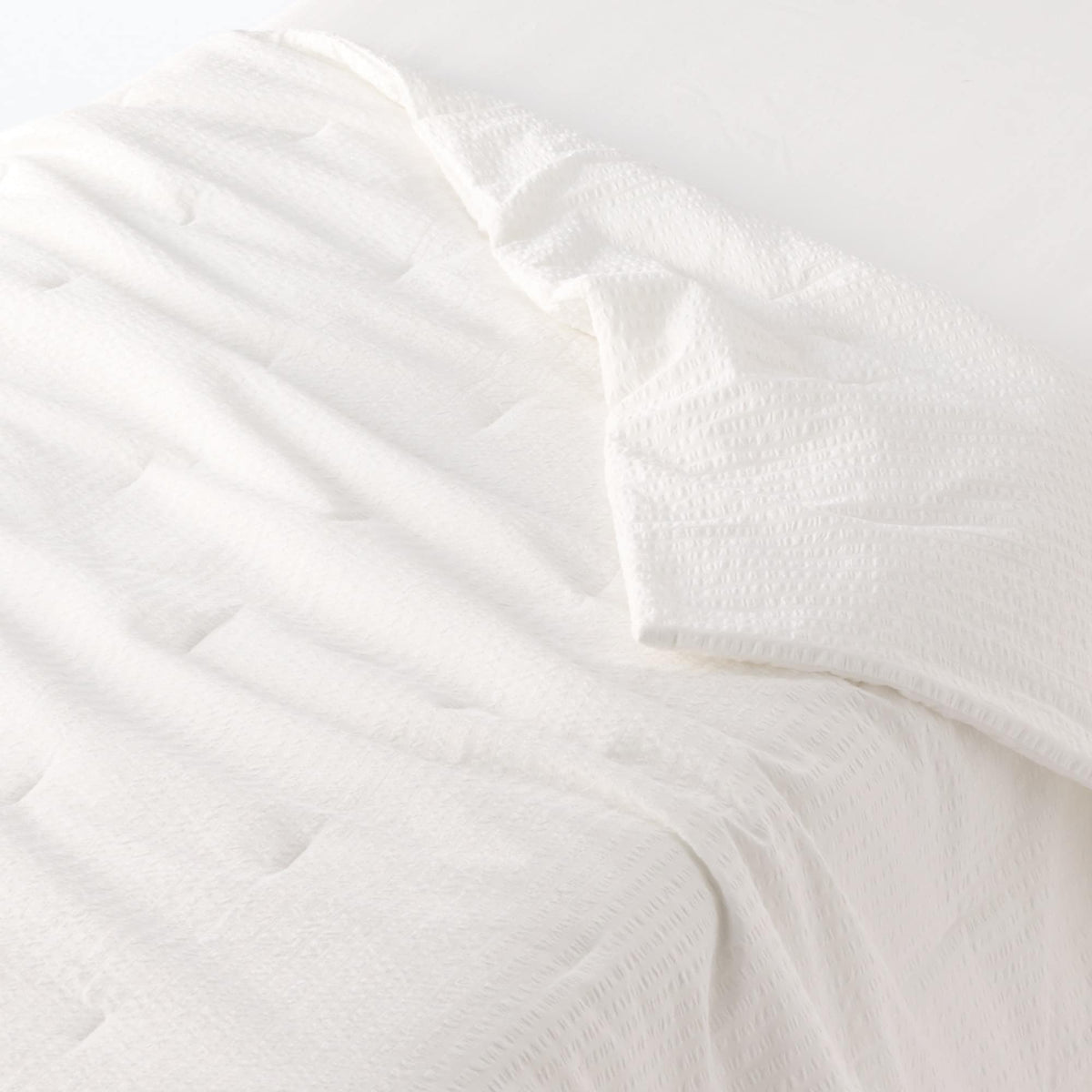 Cotton Seersucker Thin Duvet - Queen | Summer Bedding | MUJI Canada