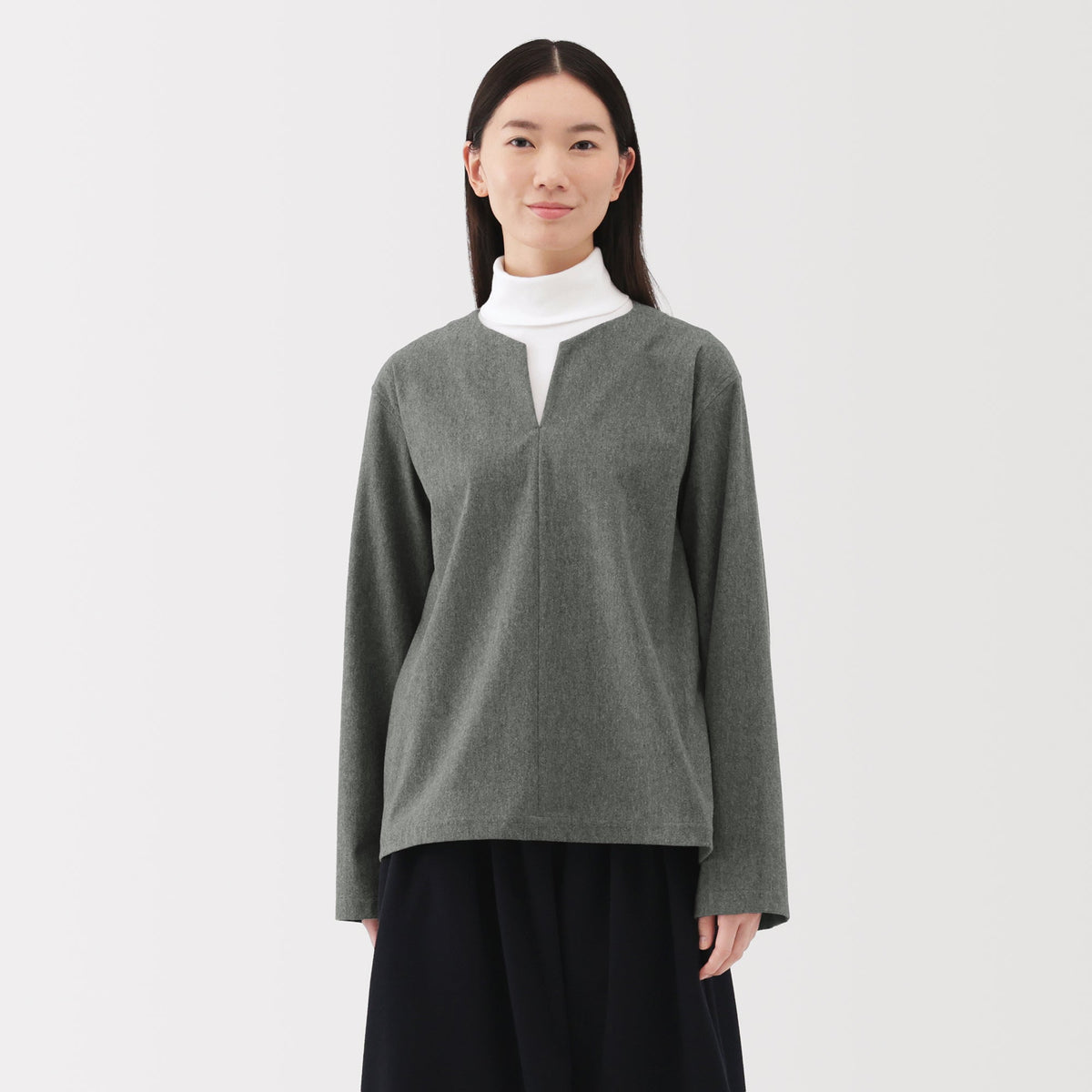 Brushed Pullover Blouse | Fall Cardigans | MUJI Canada